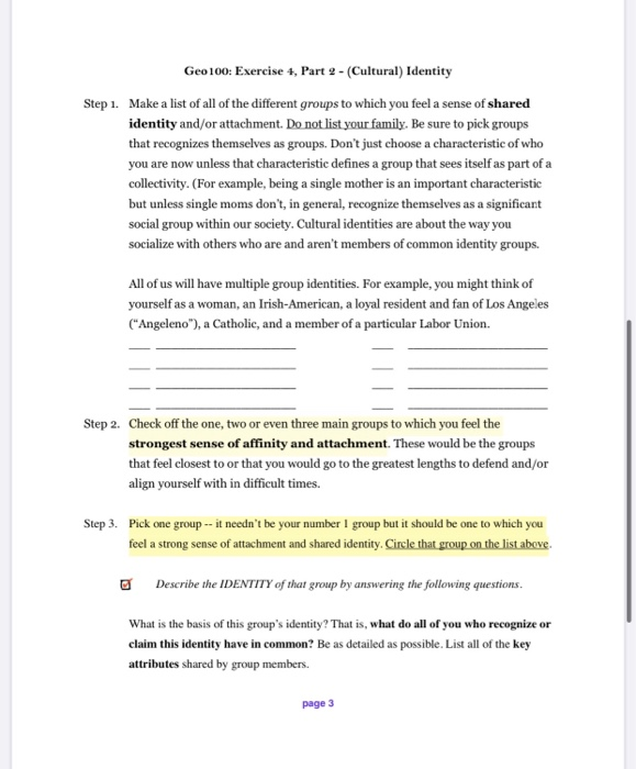 Geo 100: Exercise +, Part 1 - Demographic Transition | Chegg.com