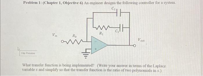 Solved What transfer function is being implemented? (Write | Chegg.com