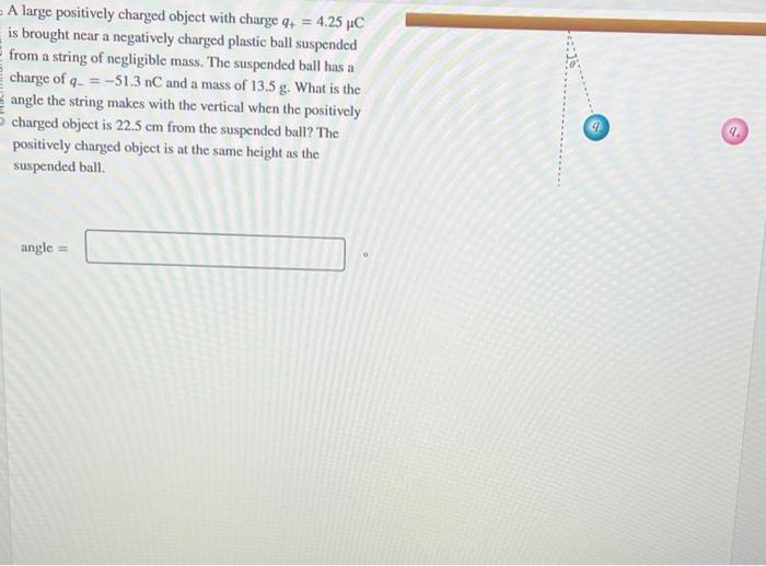 Solved A large positively charged object with charge | Chegg.com