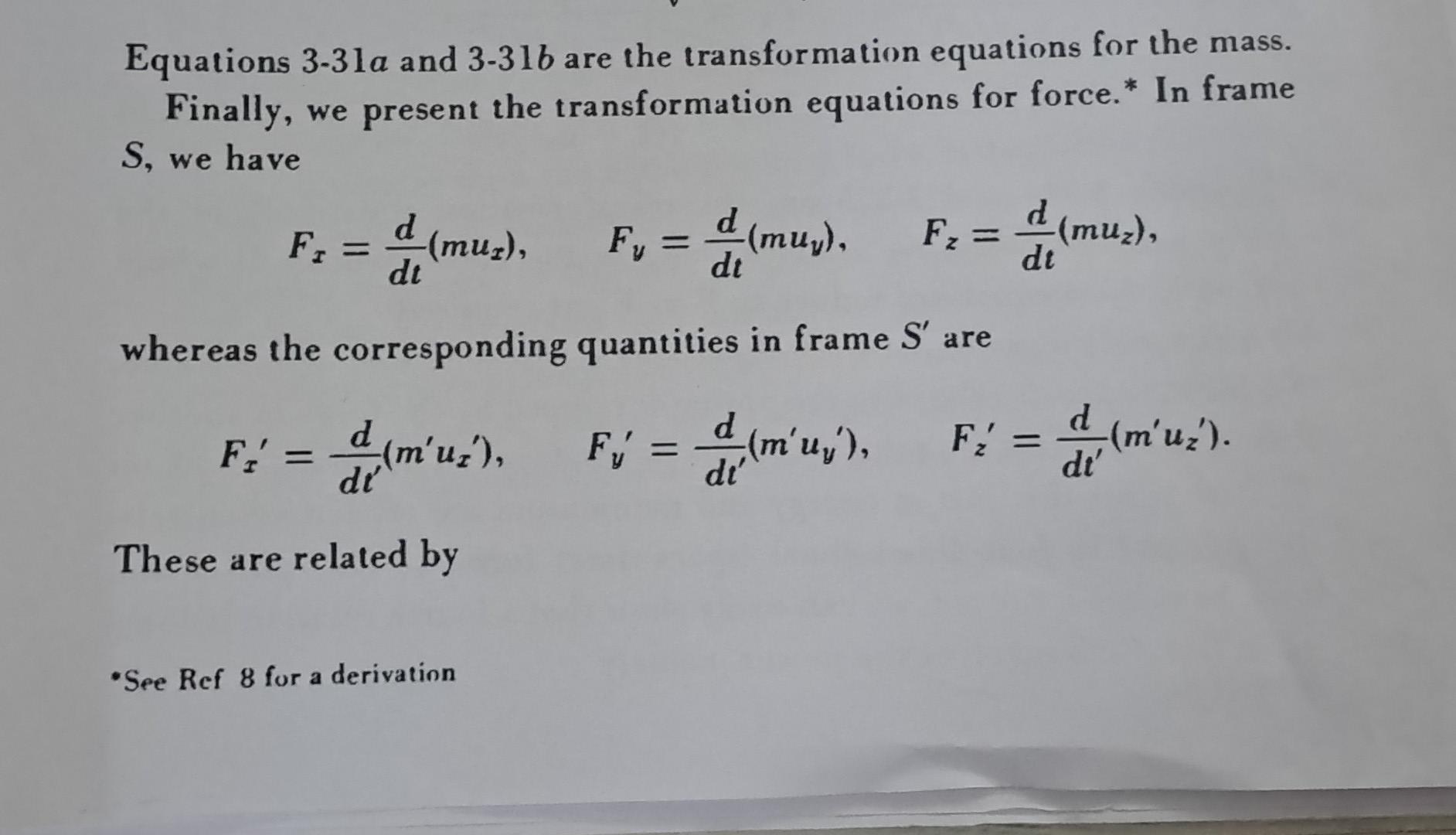Equations 3-31 a and 3−31b are the transformation | Chegg.com