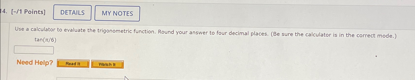 Solved Points]Use a calculator to evaluate the trigonometric | Chegg.com