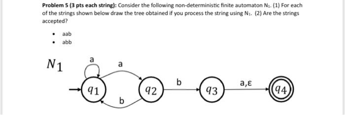 Solved Problem 5 ( 3 pts each string): Consider the | Chegg.com