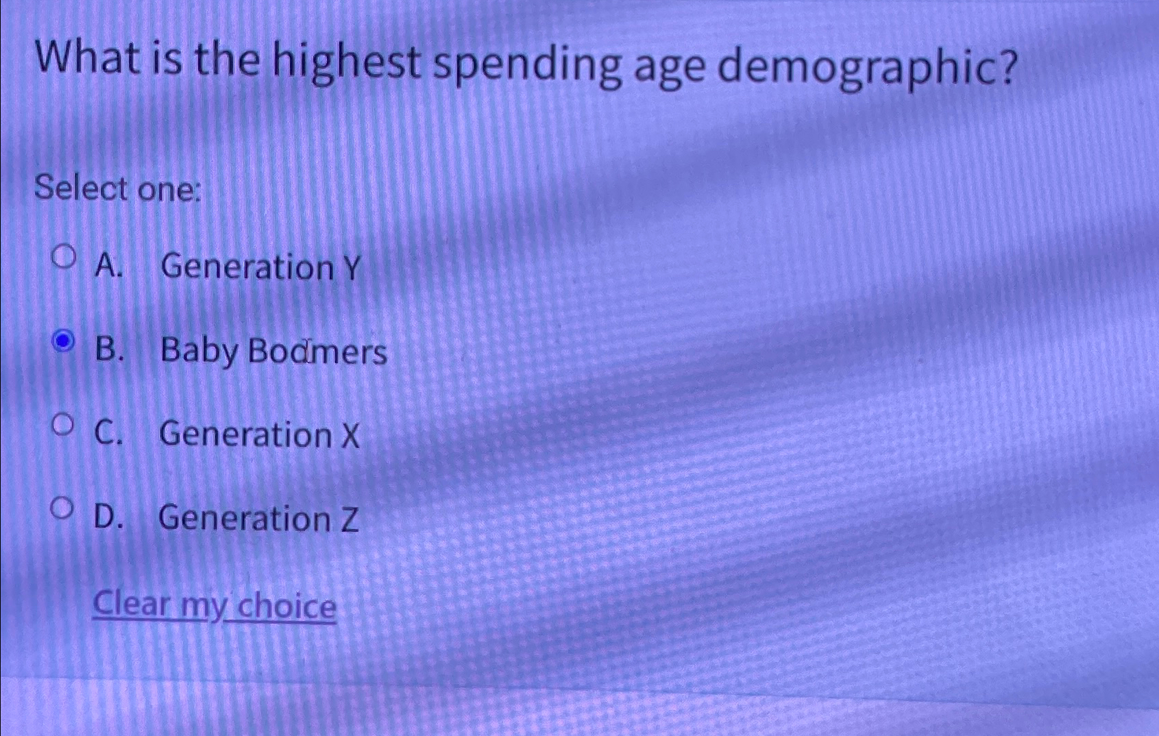 Solved What is the highest spending age demographic?Select | Chegg.com