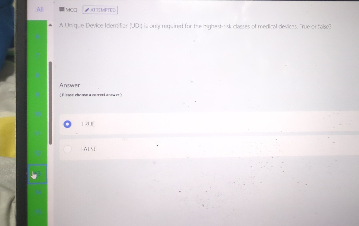Solved A Unique Device Identifier (UDI) ﻿is only required | Chegg.com
