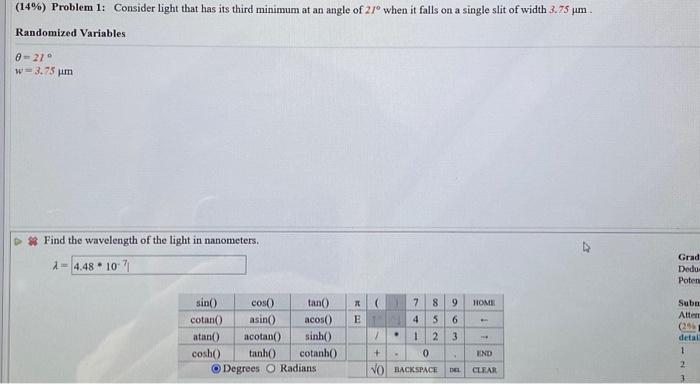 Solved (14\%) Problem 1: Consider light that has its third | Chegg.com