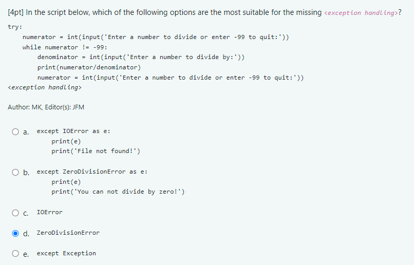 Solved [4pt] ﻿In the script below, which of the following | Chegg.com