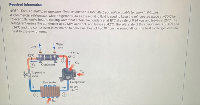 Solved finda) the refrigeration loadb) the COP of the | Chegg.com