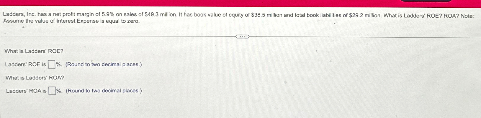 Solved Ladders, Inc. has a net profit margin of 5.9% ﻿on | Chegg.com
