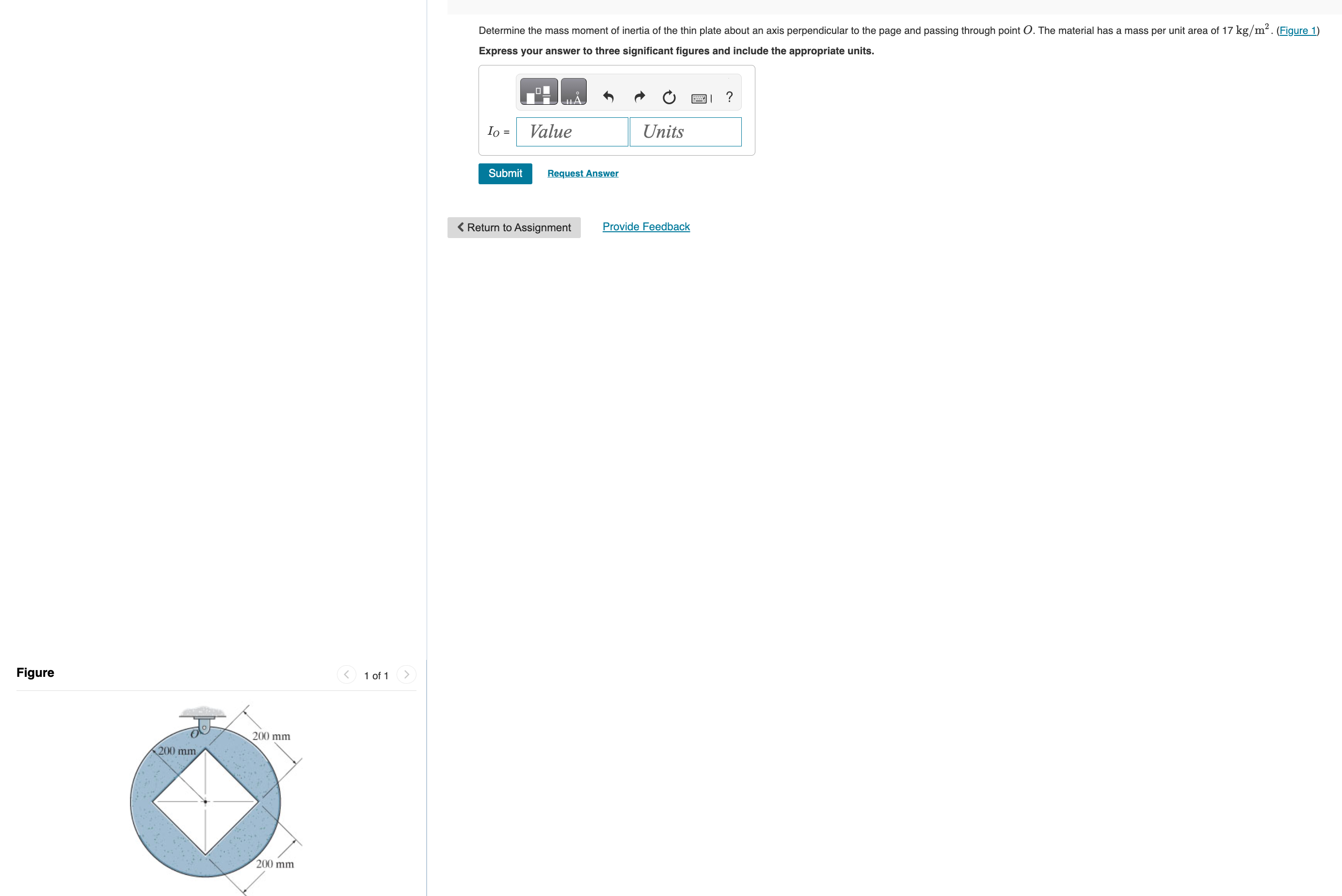 Solved Determine the mass moment of inertia of the thin | Chegg.com