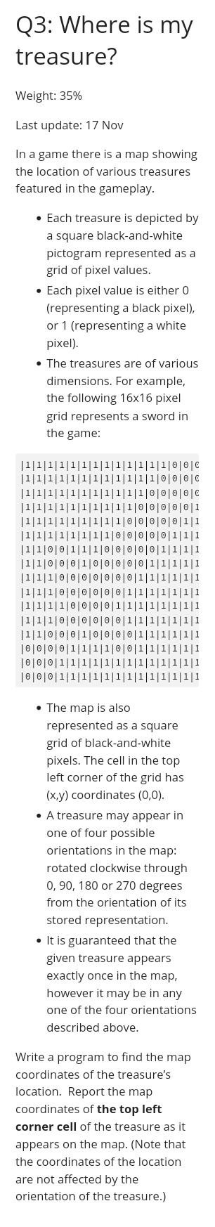 Solved Write a program to find the map coordinates of the | Chegg.com