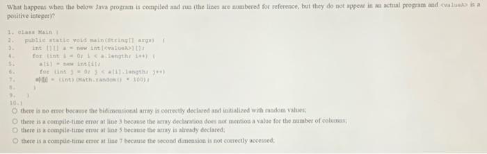 Solved What happens when the below Java program is compiled | Chegg.com