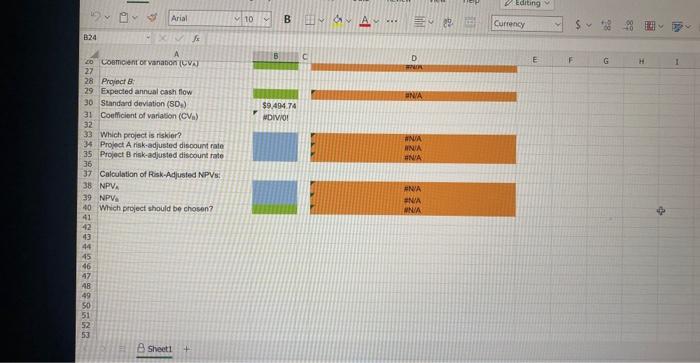 Solved Excel Online Structured Activity: Project risk | Chegg.com