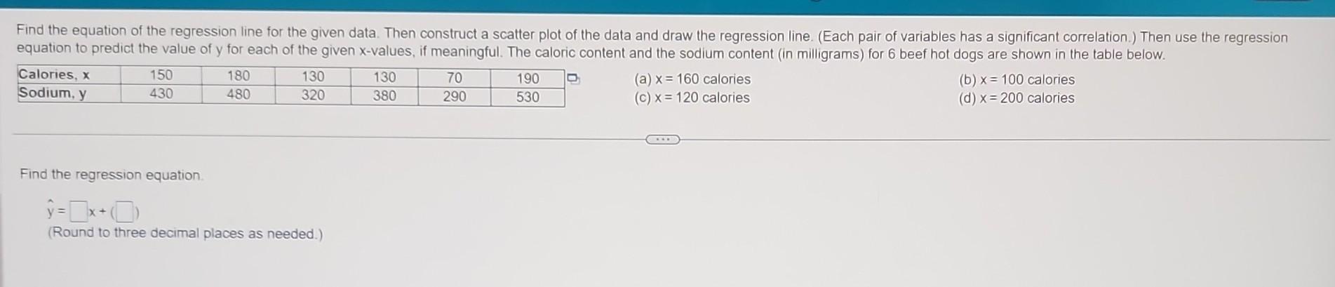 Solved (a) x=160 calories (b) x=100 calories (c) x=120 | Chegg.com