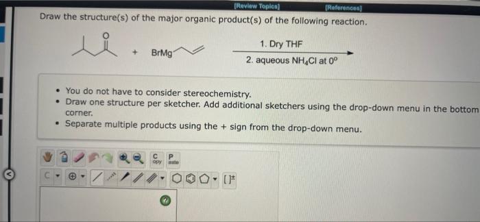 Solved [Review Toples) (References) Draw the structure(s) of | Chegg.com