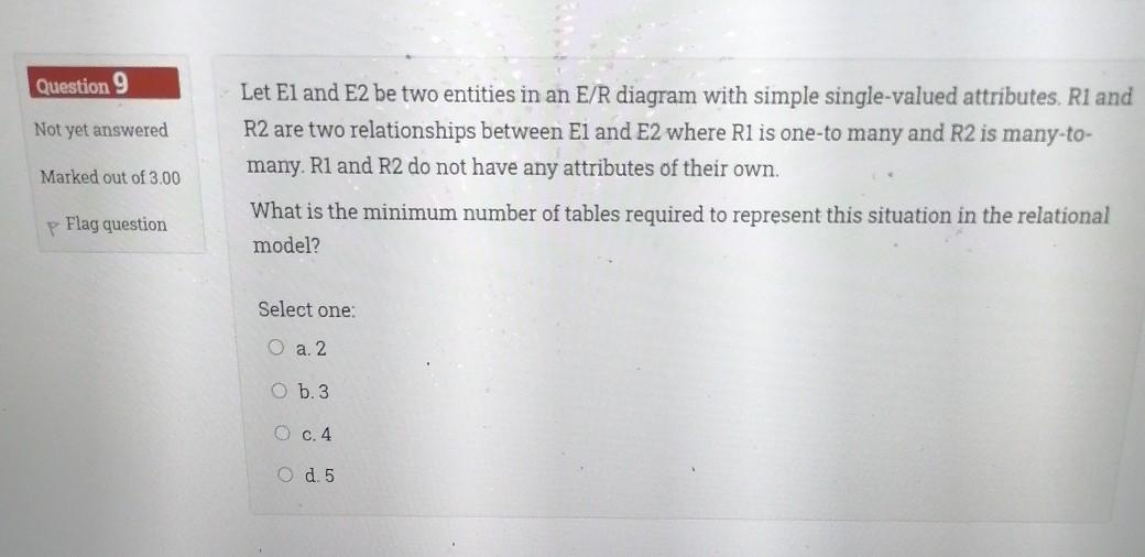 Solved Question 9 Not yet answered Let El and E2 be two | Chegg.com