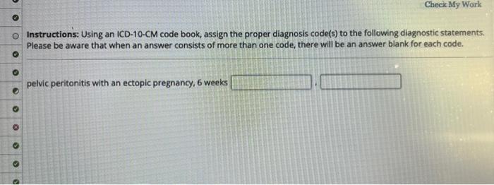 Solved Instructions: Using an ICD-10-CM code book, assign | Chegg.com