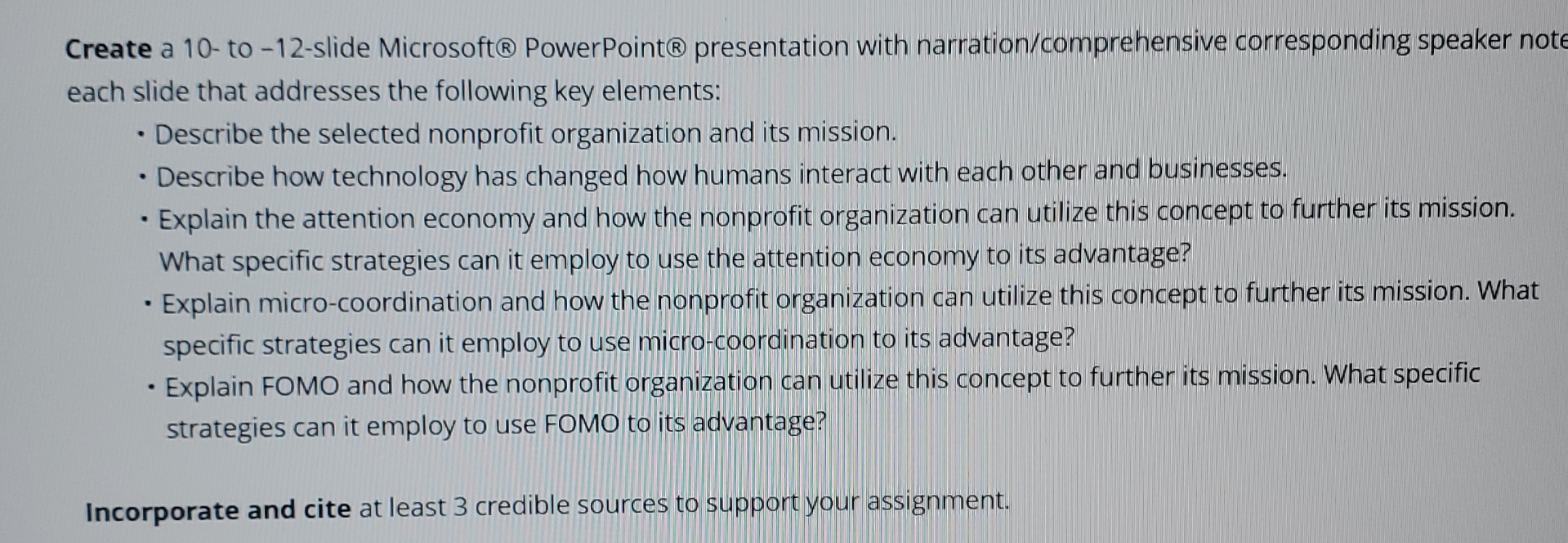 Solved Create a 10- ﻿to-12-slide Microsoft ⊛ ﻿PowerPoint Å | Chegg.com