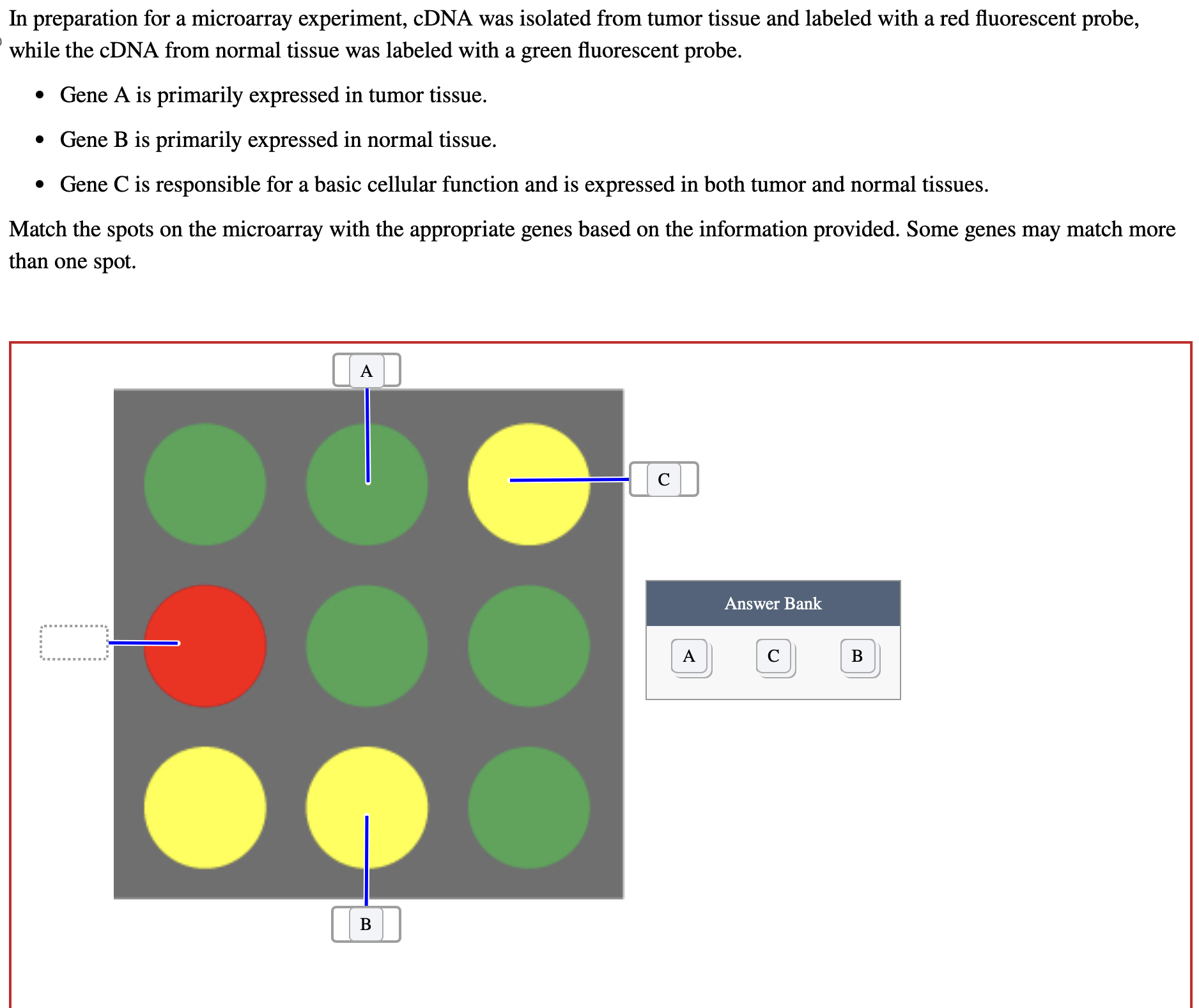 Solved In preparation for a microarray experiment, cDNA was | Chegg.com