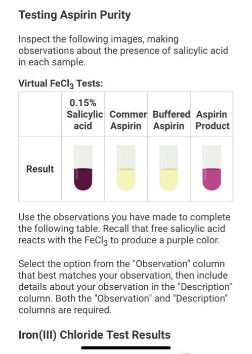 Solved (2pts) What does FeCl3 react with to produce a | Chegg.com
