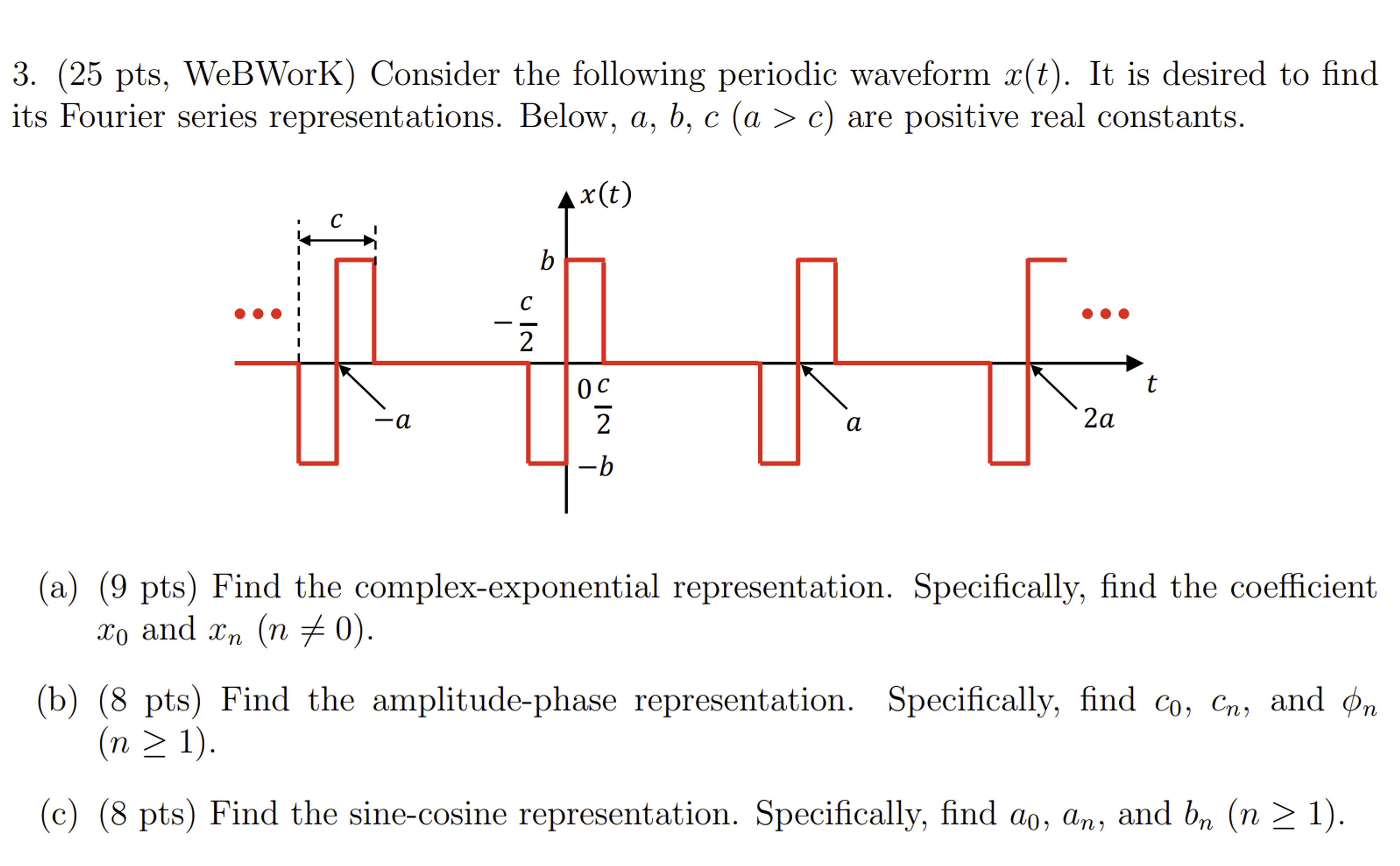 Solved (25 ﻿pts, ﻿WeBWorK) ﻿Consider the following periodic | Chegg.com