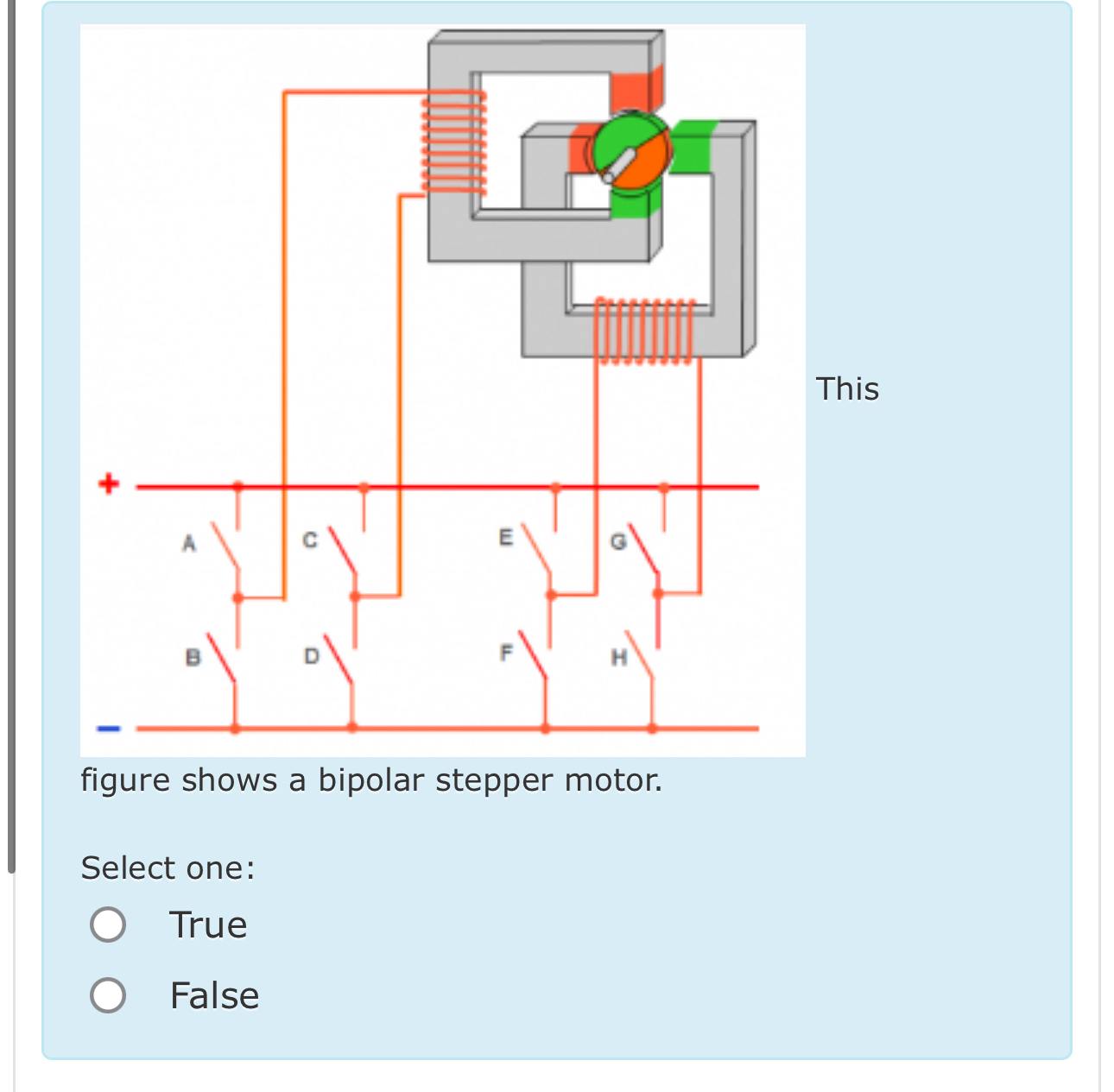 Solved figure shows a bipolar stepper motor.Select | Chegg.com