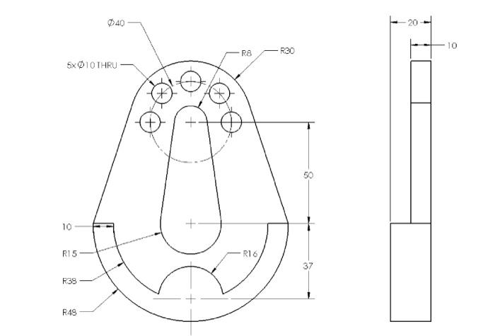 Solved Create 3D solidworks model in AISI 304 STEEL, | Chegg.com