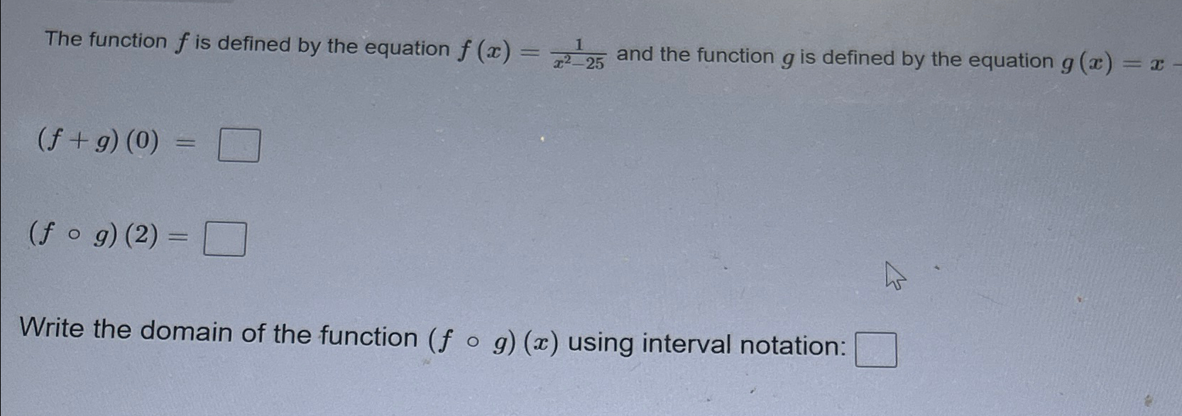 The function f ﻿is defined by the equation | Chegg.com