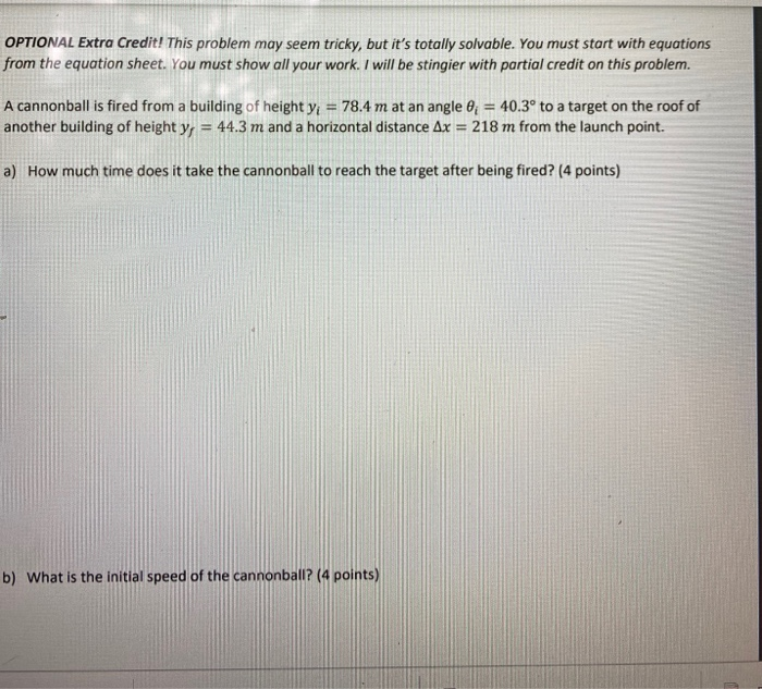 Solved OPTIONAL Extra Credit! This problem may seem tricky, | Chegg.com