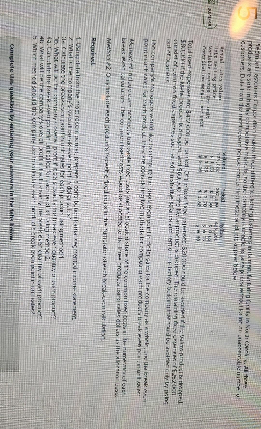 Solved Complete this question by entering your answers in | Chegg.com