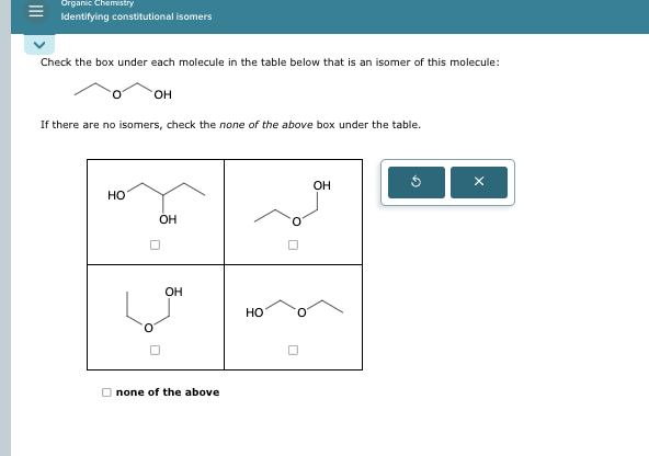 Solved Check the box under each molecule in the table below | Chegg.com