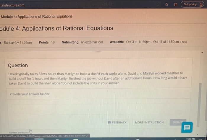 Solved n.instructure.com Not syncing Module 4: Applications | Chegg.com