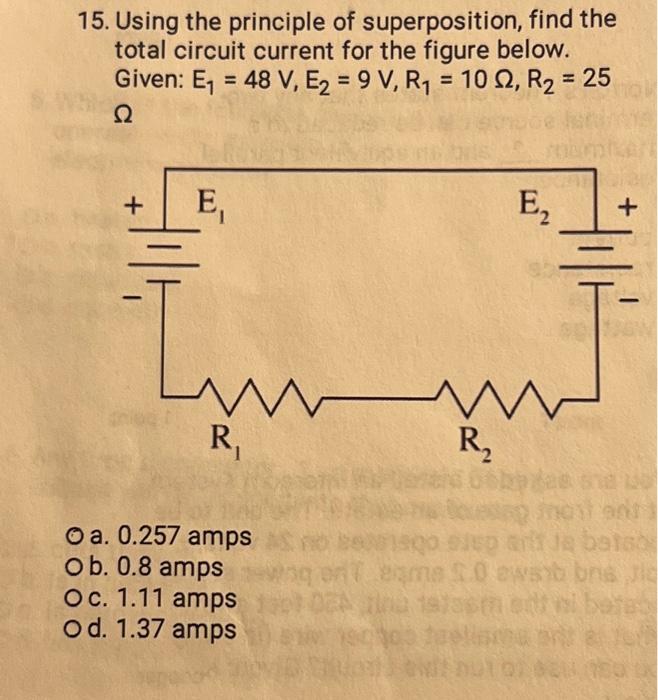 Solved 15. Using the principle of superposition, find the | Chegg.com