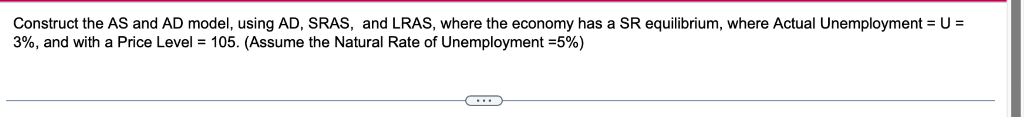 Solved Construct the AS and AD model, using AD, ﻿SRAS, and | Chegg.com