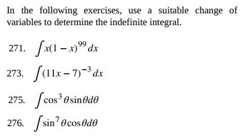 Solved In the following exercises, use a suitable change of | Chegg.com