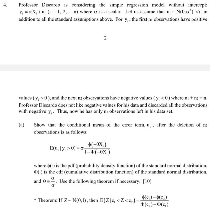 Solved Professor Discardo is considering the simple | Chegg.com