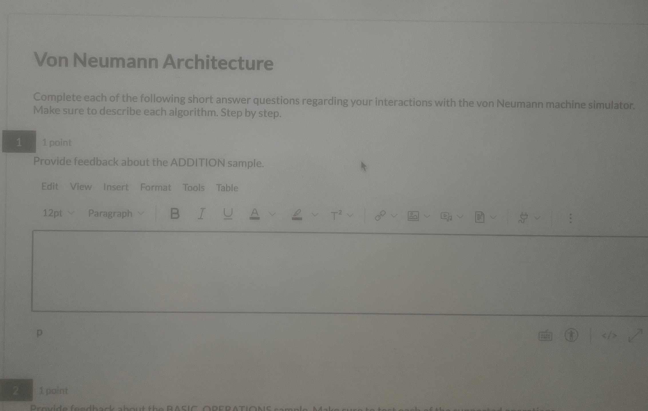 Solved Von Neumann ArchitectureComplete each of the | Chegg.com