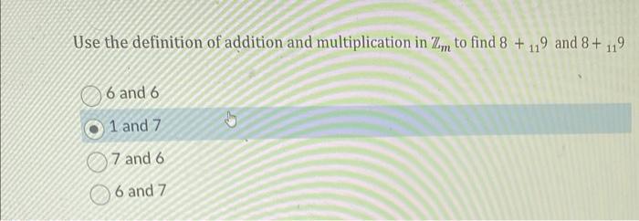 Solved Use the definition of addition and multiplication in | Chegg.com