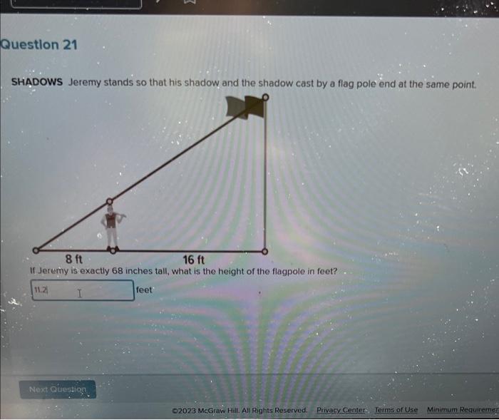 Solved SHADOWS Jeremy stands so that his shadow and the | Chegg.com
