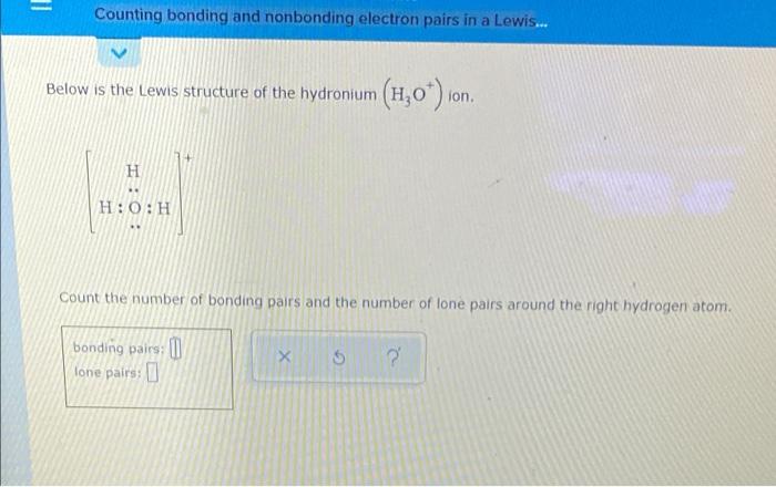 Solved Counting bonding and nonbonding electron pairs in a | Chegg.com