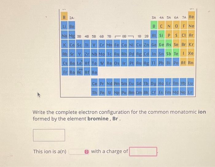 Solved Write the complete electron configuration for the | Chegg.com