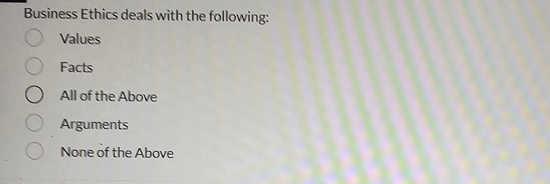 Solved Business Ethics deals with the | Chegg.com