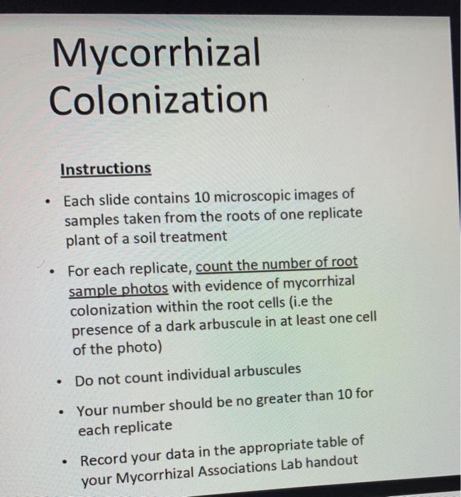 Solved Calculate the percent colonization for the samples | Chegg.com