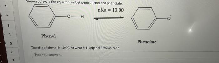 Solved rnenosate The pKa of phenol is 10.00 . At what pH is | Chegg.com