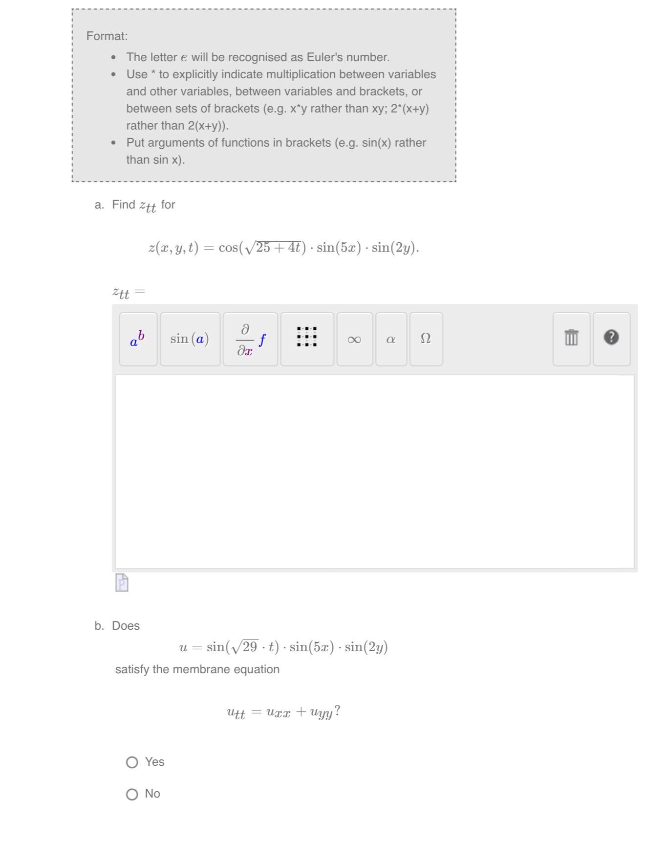 Solved Format The Letter E ﻿will Be Recognised As Eulers
