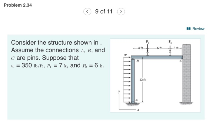 Solved Problem 2.34 9 of 11 > Review 4 ft 61 3 ft Consider | Chegg.com