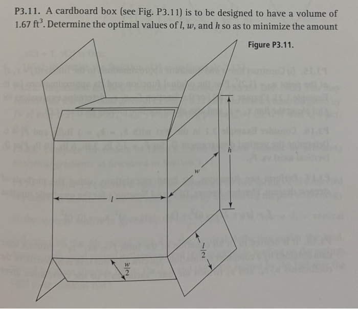 Solved P3.11. A cardboard box (see Fig. P3.11) is to be | Chegg.com