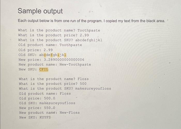 Solved Can You Help With This Coding We Use Replit To Run Chegg