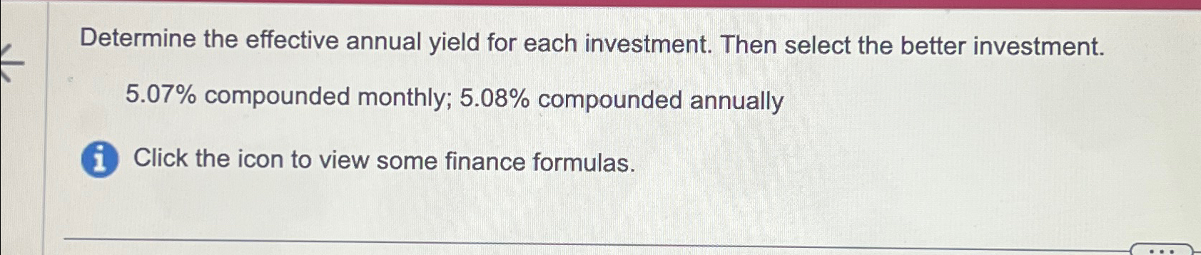 Solved Determine the effective annual yield for each | Chegg.com