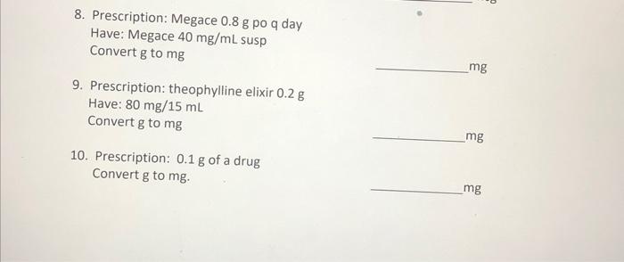 Solved 2. Prescription: Golytely 0.4 L po the day prior to | Chegg.com