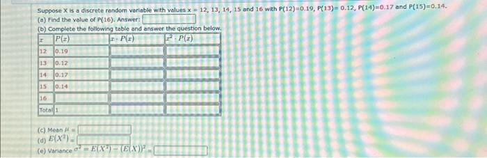 Solved Suppose X is a discrete random variable with values | Chegg.com